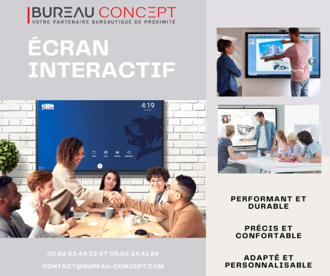 Bureau Concept. Écrans interactifs sur-mesure Ulmann Auch.